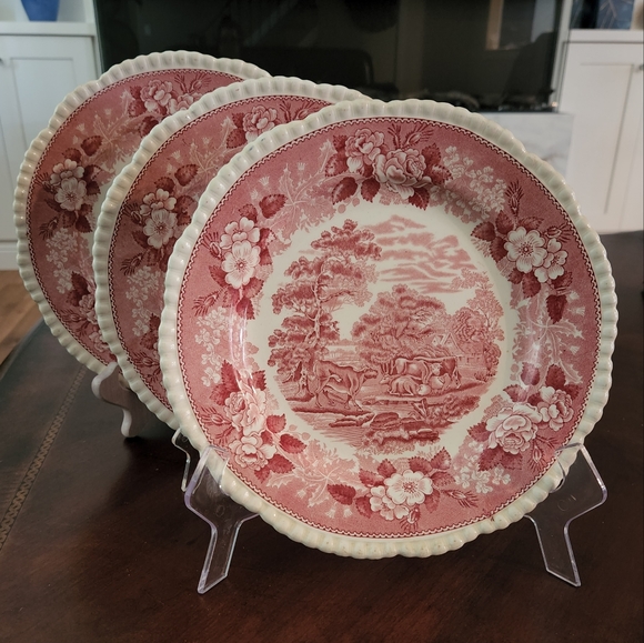 Antique | Dining | 3 Antique Warranted Staffordshire Adams England ...